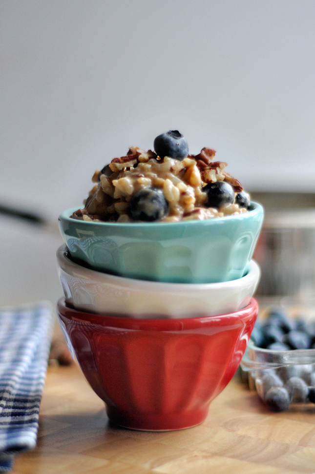 Honey Blueberry Pecan Rice Pudding