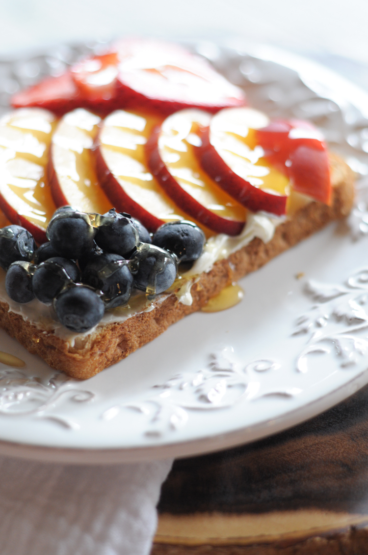 Rainbow Fruit and Honey Toast - Heather's Dish